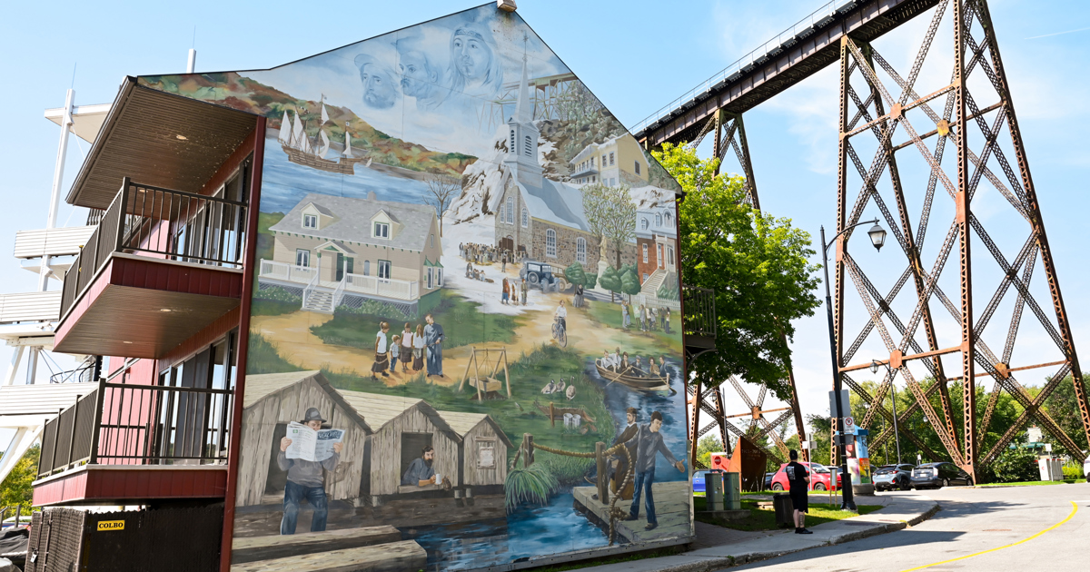 Fresque de la découverte du Cap Rouge - Art public de la Ville de Québec